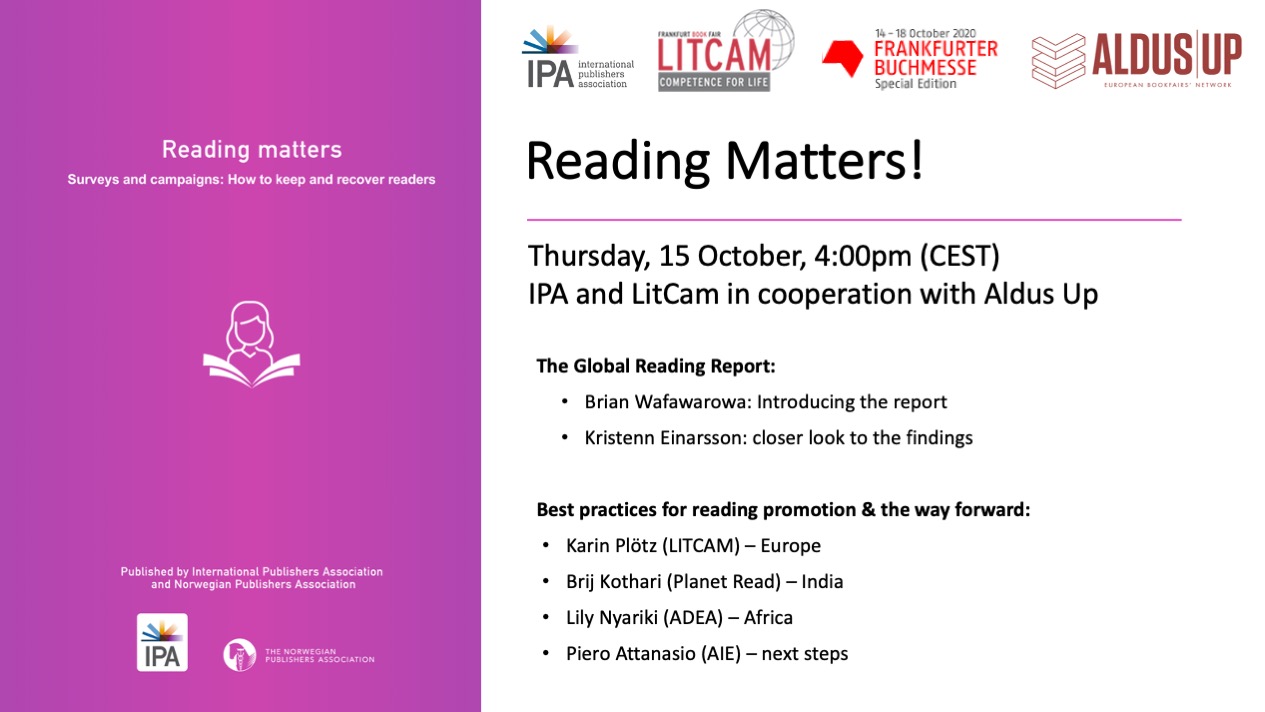 Reading Matters - focus on reading and literacy at Virtual Frankfurt ...
