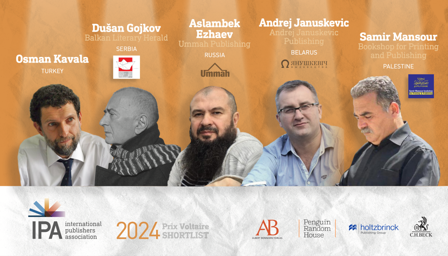International Publishers Association Announces 2024 Prix Voltaire ...